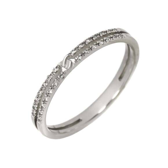 Gucci | Jewelry | Gucci Infinity 2 Diamond Ring In 18k White Gold And ...